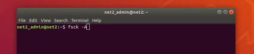 Using "fsck" to check or repair the file system in Ubuntu