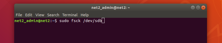 Using "fsck" to check or repair the file system in Ubuntu