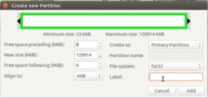 How to solve "ubi-partman failed with exit code 10" on ubuntu 18.04