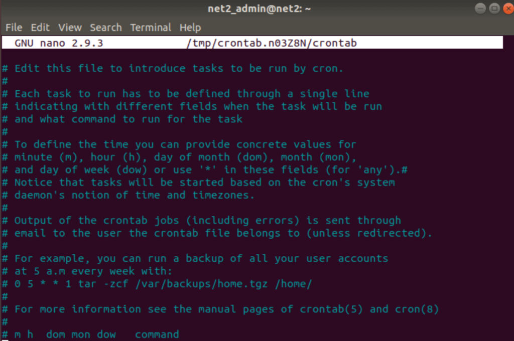 Task scheduling on Linux: CRONTAB