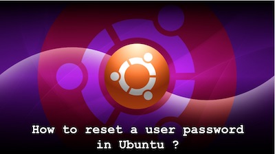 How to reset a user password in Ubuntu
