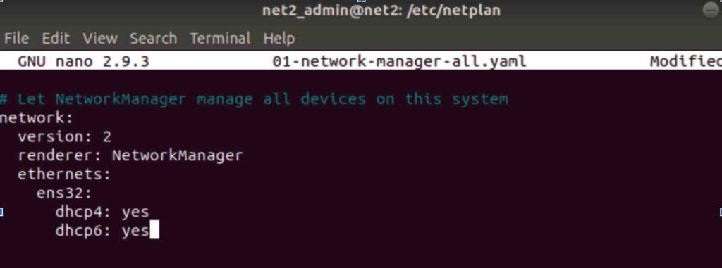 Configuring static and dynamic IP Addresses in Ubuntu using Netplan