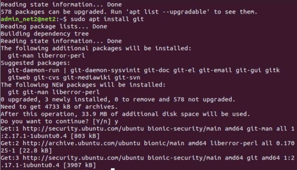How to install Git on Ubuntu 18.04