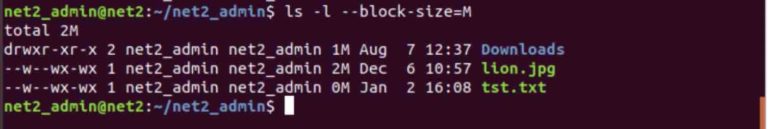 How to display files sizes in MB in Linux/Ubuntu