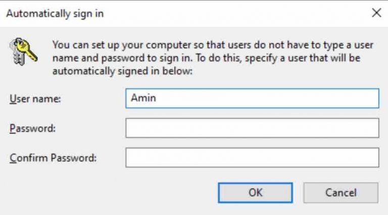 How to disable login screen in Windows 10