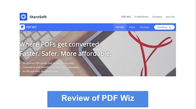Review of PDF Wiz - The complete PDF converter