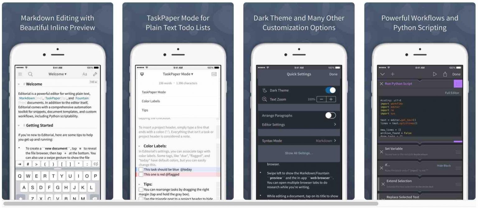 Best 9 writing Apps for iOS