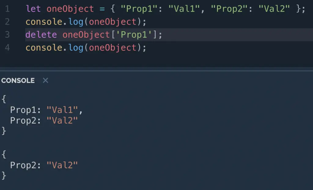 How To Remove A Property From A Javascript Object