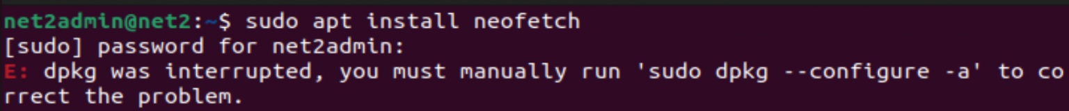 How to Fix : dpkg was interrupted, you must manually run ‘dpkg –configure -a’ to correct the problem