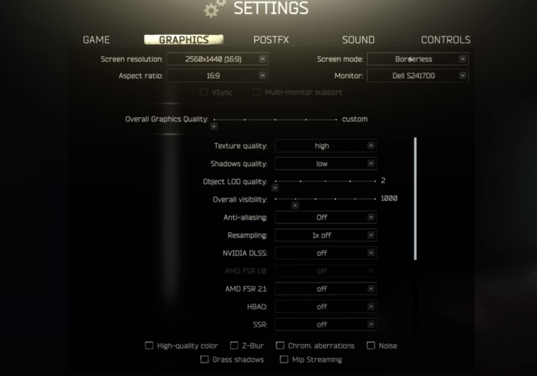 Best Escape From Tarkov Settings In 2023