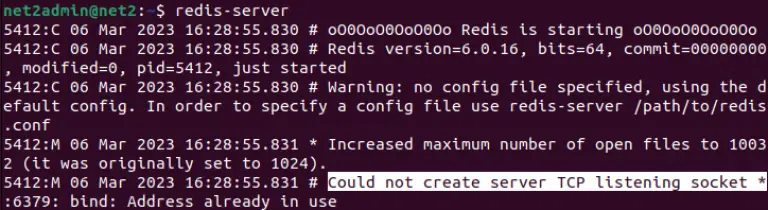 How To Solve The Error Could Not Create Server Tcp Listening Socket 6379 Bind Address